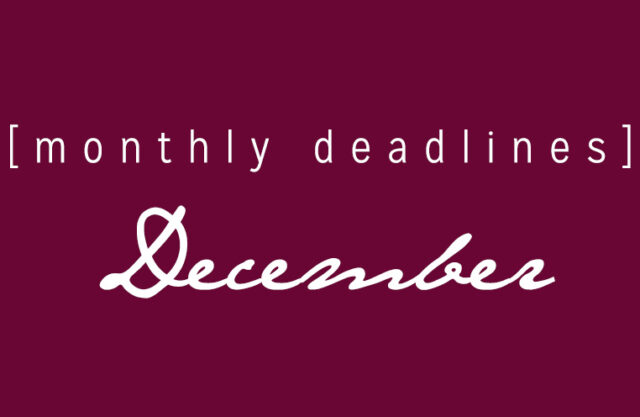 December Deadlines: 12 Contests and Prizes This Month - The Masters Review